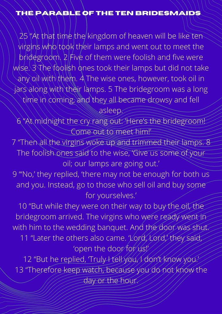 YACC: The parable of the 10 Bridesmaids – St Francis of Assisi Church ...
