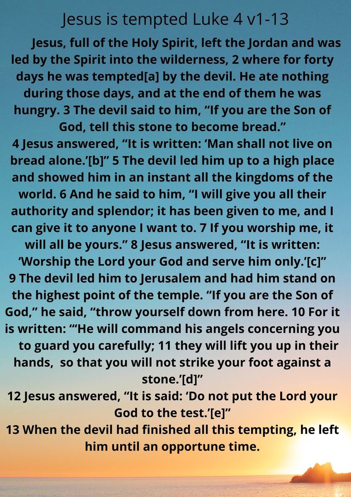 YACC: Jesus is tempted – St Francis of Assisi Church Welwyn Garden City