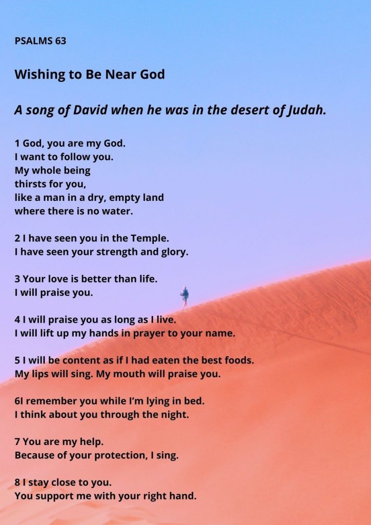 YACC: Psalm 63 Wishing to be near God – St Francis of Assisi Church ...