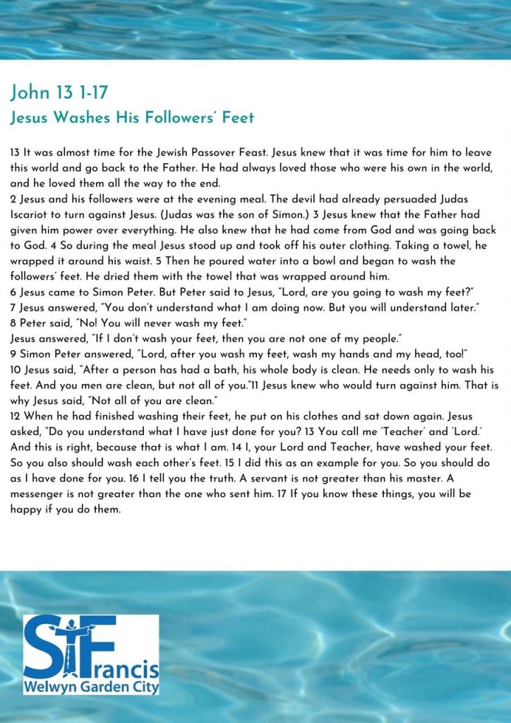 Holy Wednesday – St Francis of Assisi Church Welwyn Garden City