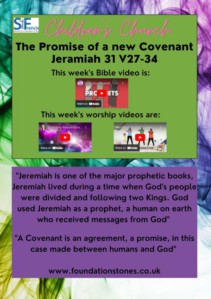 Children’s Church: Sunday 16th October: The Promise of a new covenant – St Francis of Assisi ...