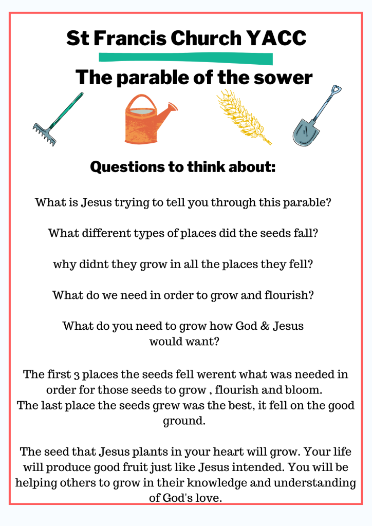 YACC: The parable of the sower – St Francis of Assisi Church Welwyn ...