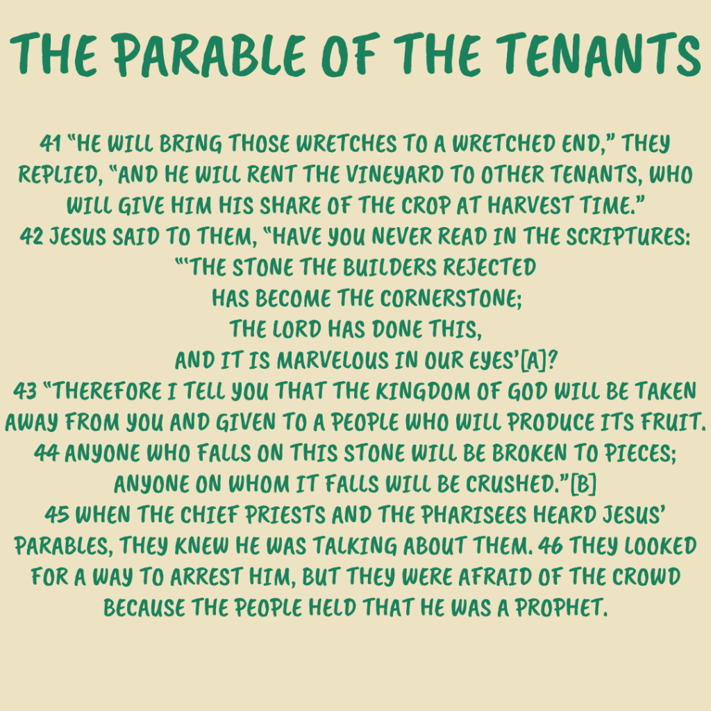 YACC: The parable of the tenants – St Francis of Assisi Church Welwyn ...